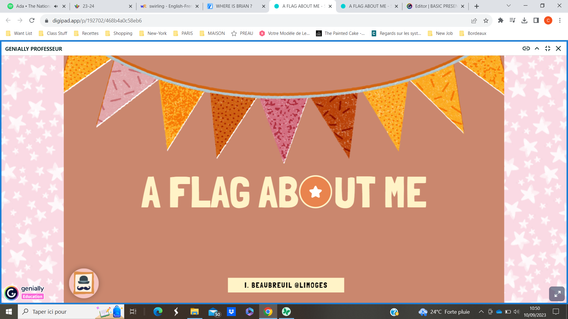 FLAG ABOUT ME (5e) | Genially