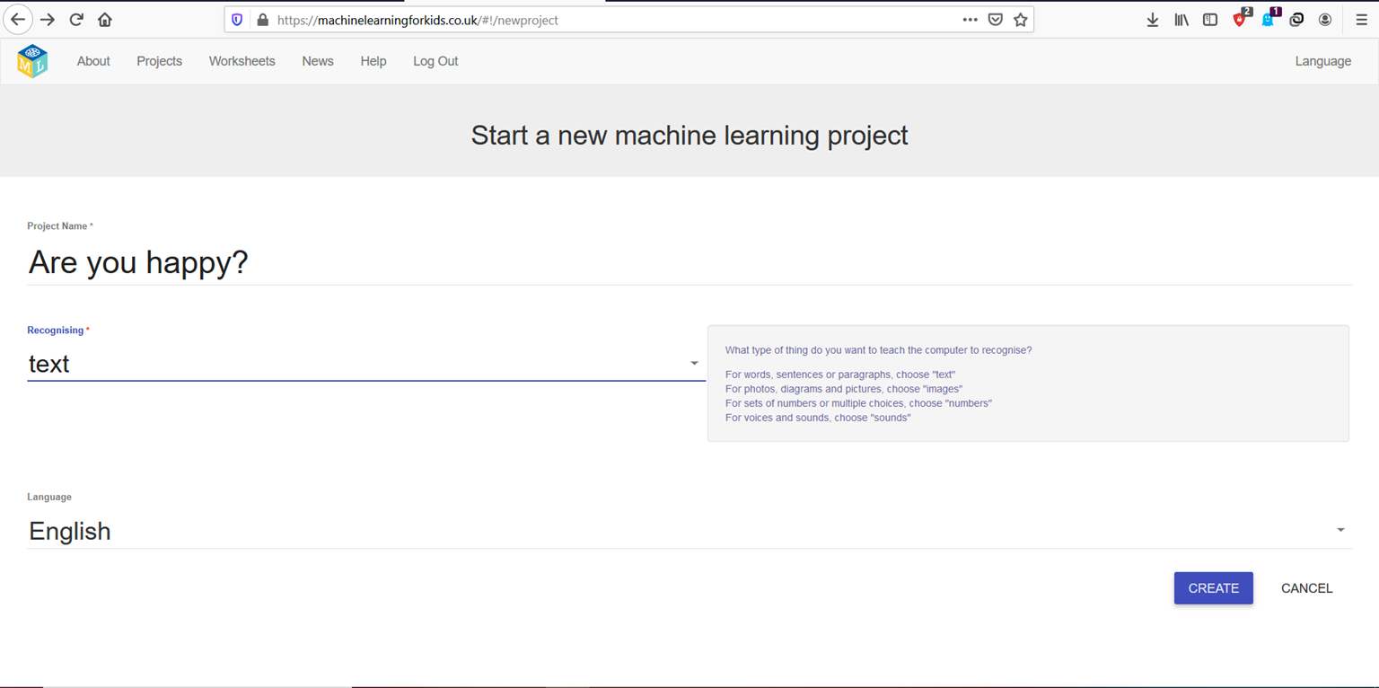 MACHINE LEARNING FOR KIDS