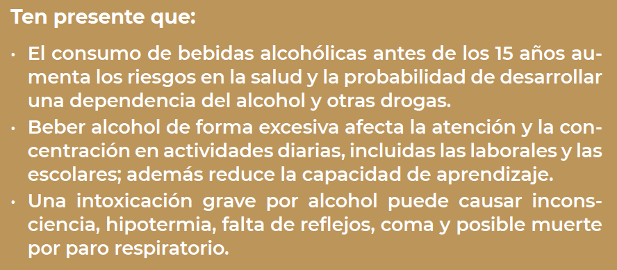 "Alcohol. ¡Cuídate, no inicies!" | Genially