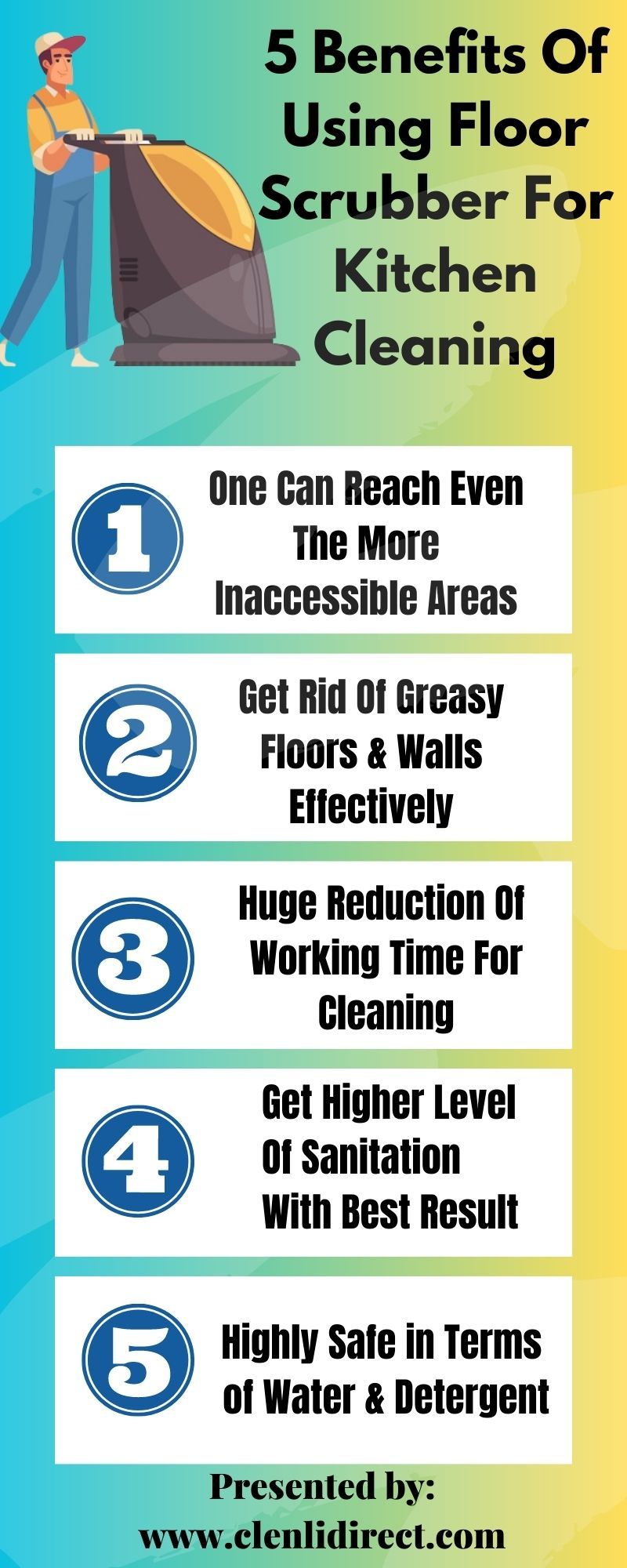 5 Benefits Of Using Floor Scrubber For Kitchen Cleaning | Genially