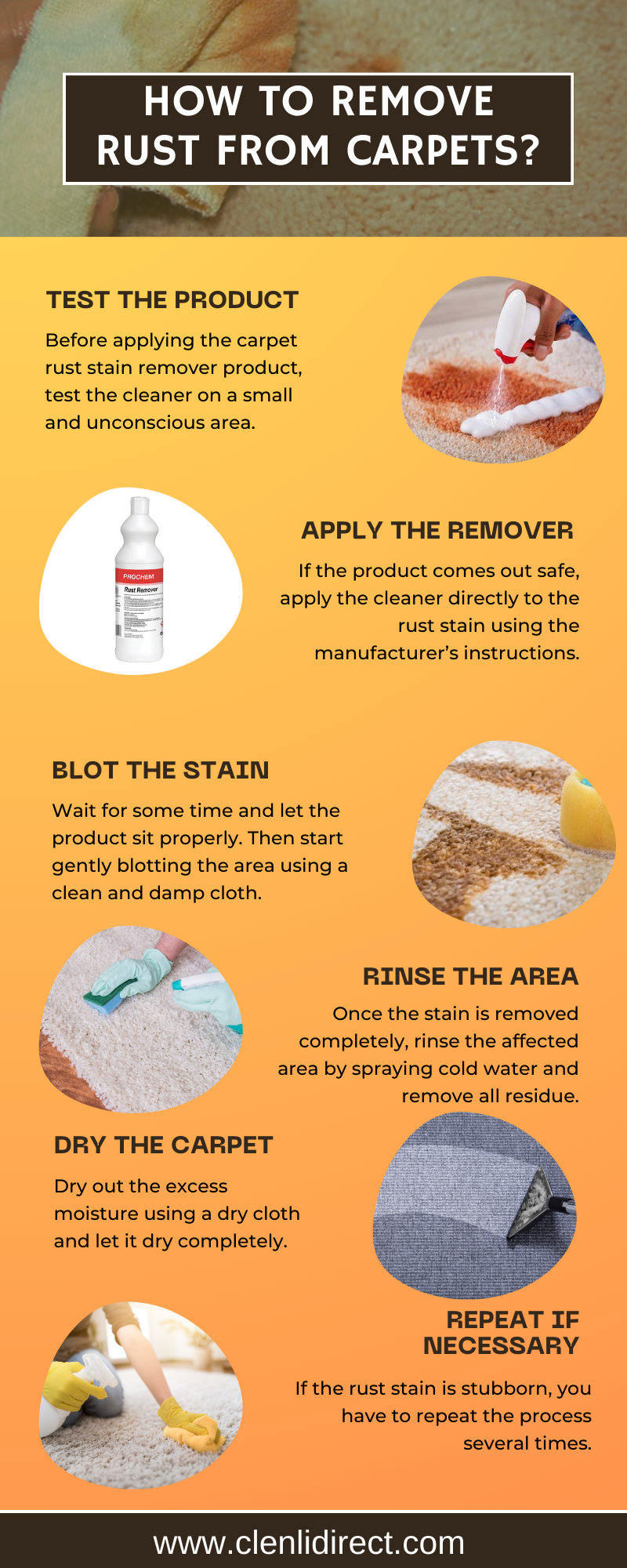 How to remove rust from carpets