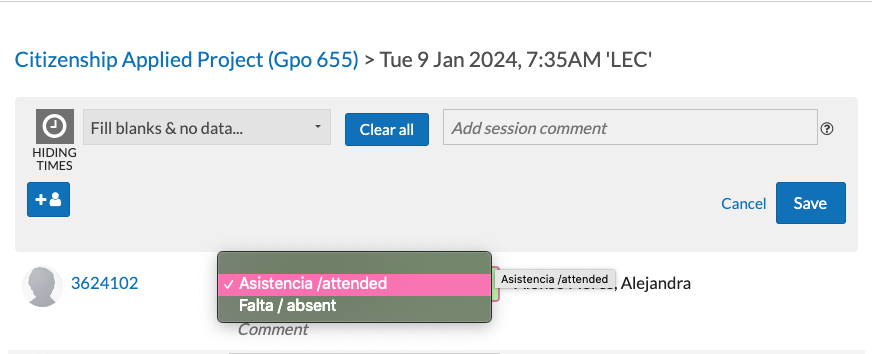 Como pasar lista | Genially