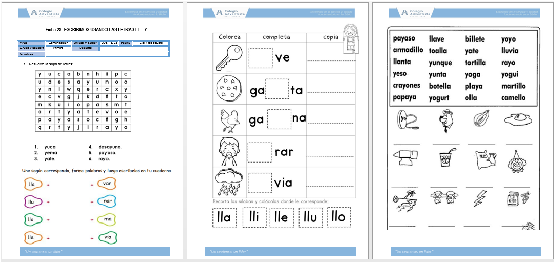 COMUNICACIÓN SESIÓN 28: Las letras ll - y | Genially