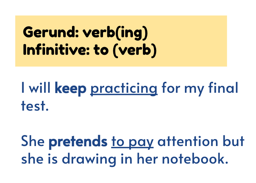 gerunds and infinitives
