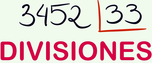 Divisiones con números naturales con y sin residuo.