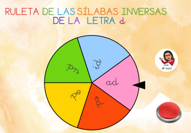 RULETA SÍLABAS INVERSAS LETRA D | Genially