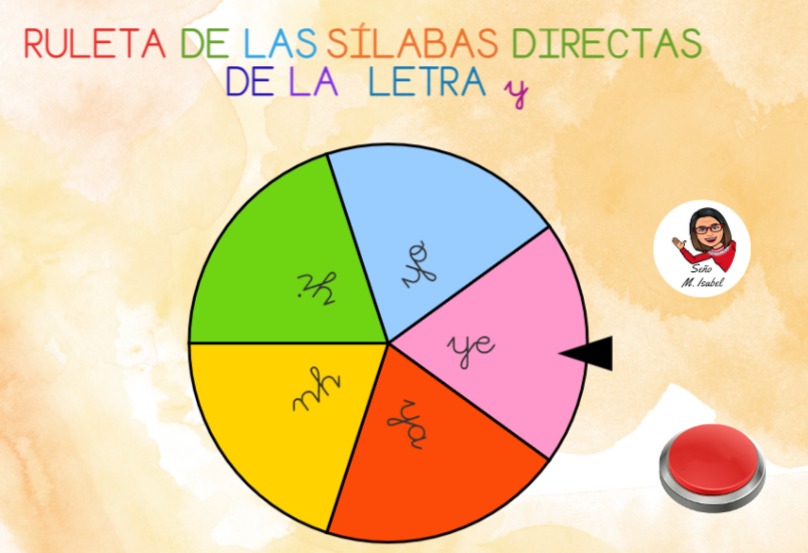 RULETA SÍLABAS LETRA Y