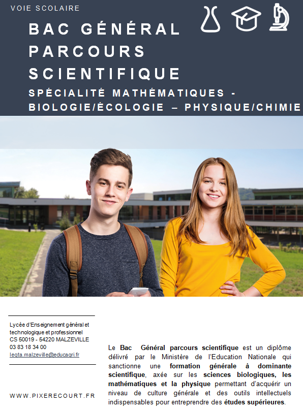 le Bac G, parcours scientifique - Lycée agricole de Pixérécourt