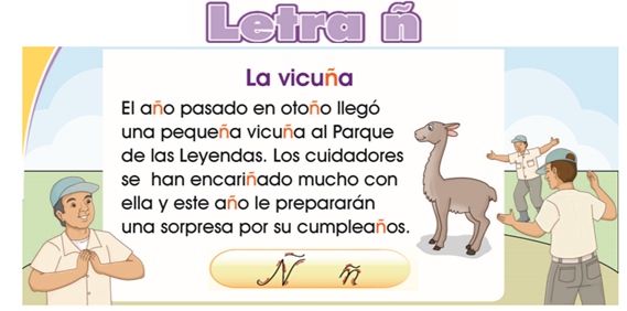 Imagen del cuento de las Sílabas con la letra Ñ ñ.