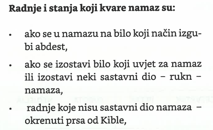 Šta kvari namaz? | Genially