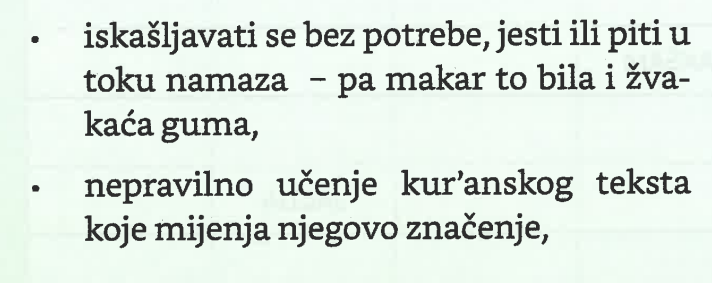 Šta kvari namaz? | Genially