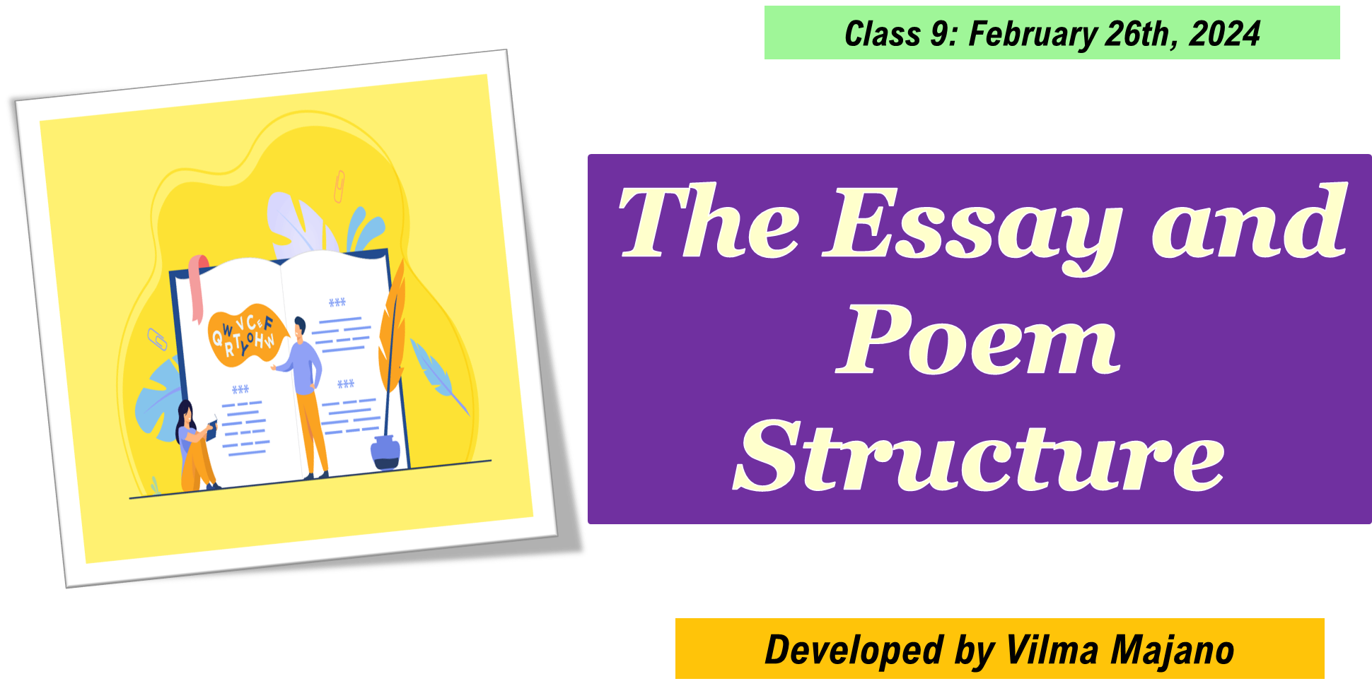 Class 9: Essay and Poem Structure | Genially
