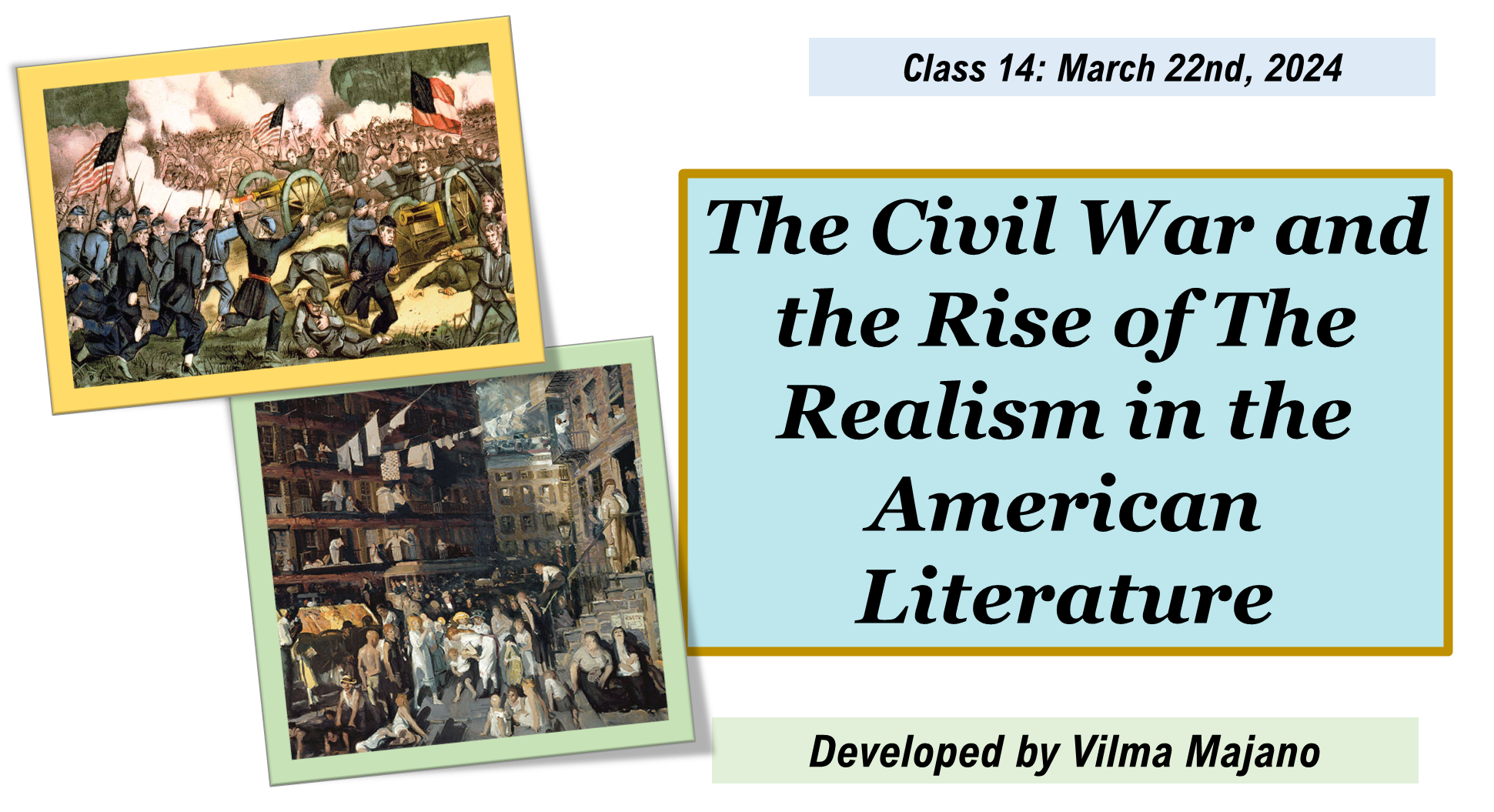 Class 14 The American Realism | Genially