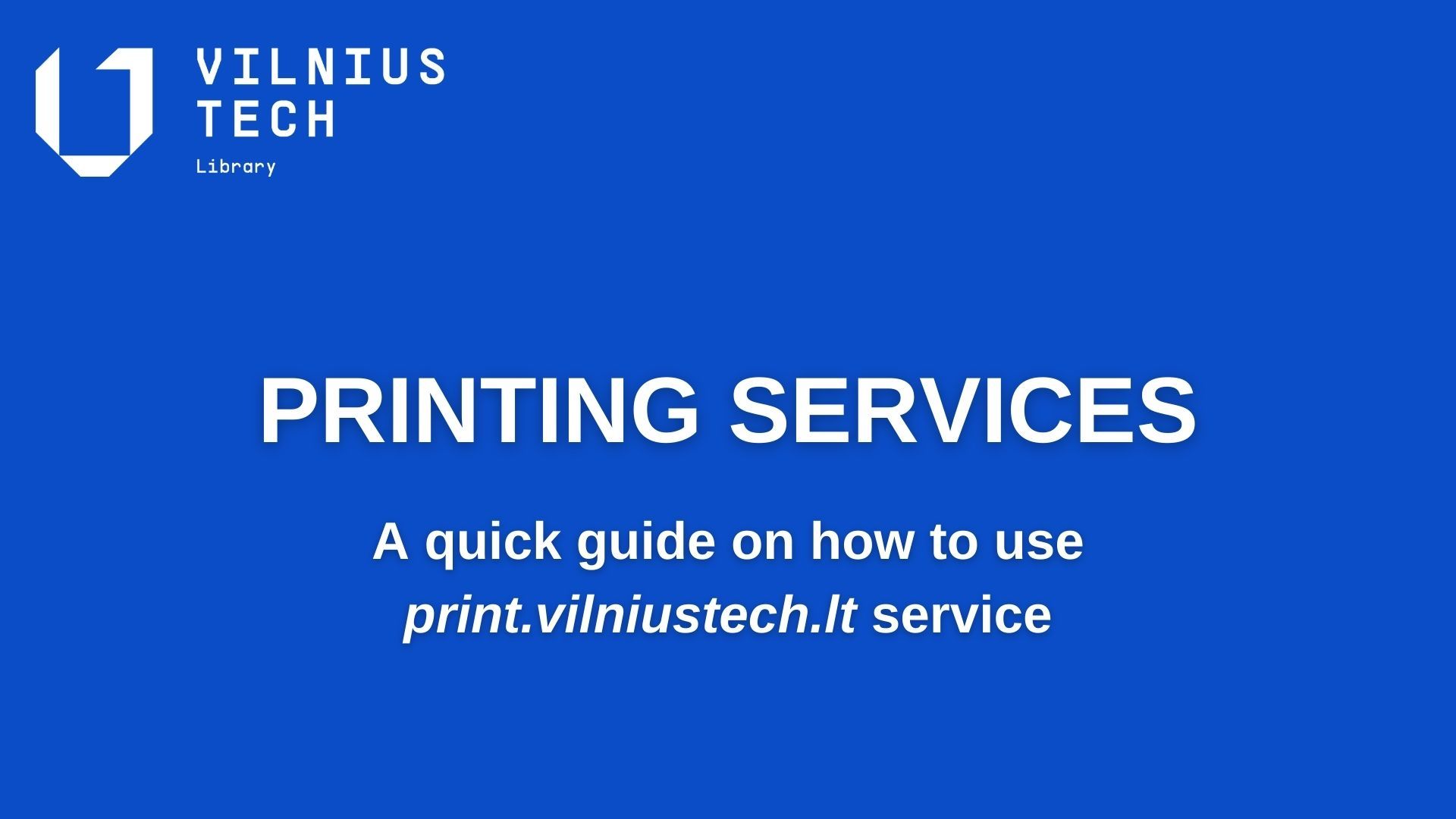 Printing services