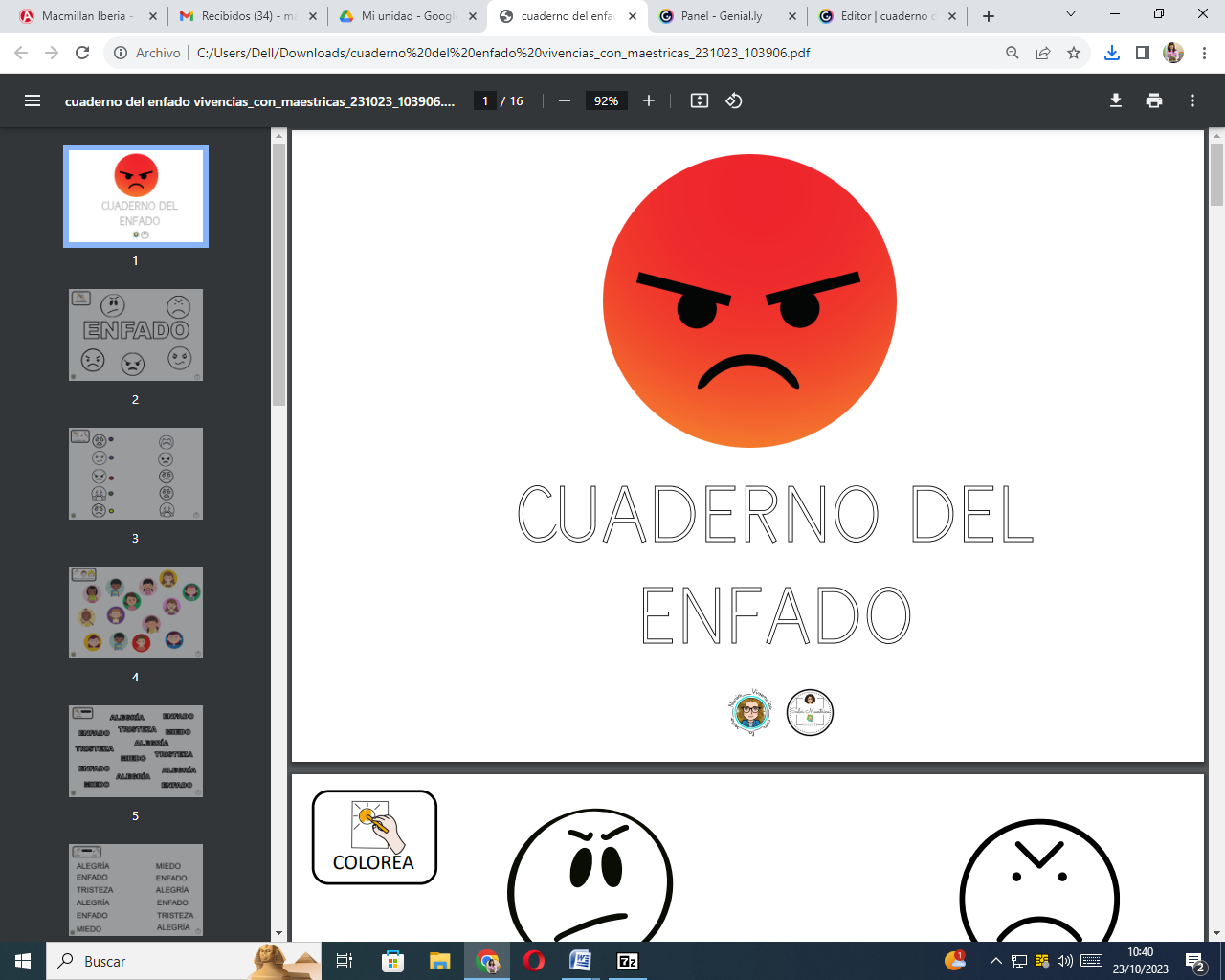 cuaderno de la enfado | Genially