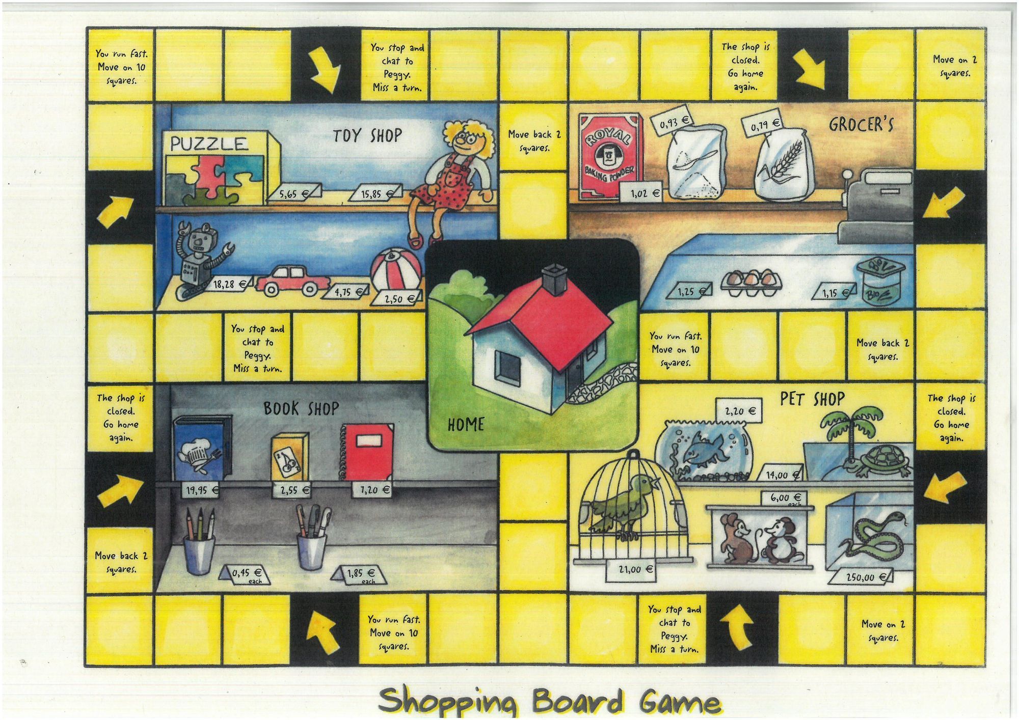 Shopping board game | Genially