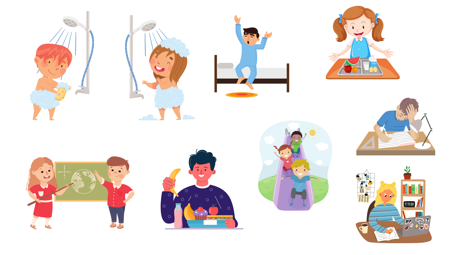 Present Simple (daily routine) | Genially