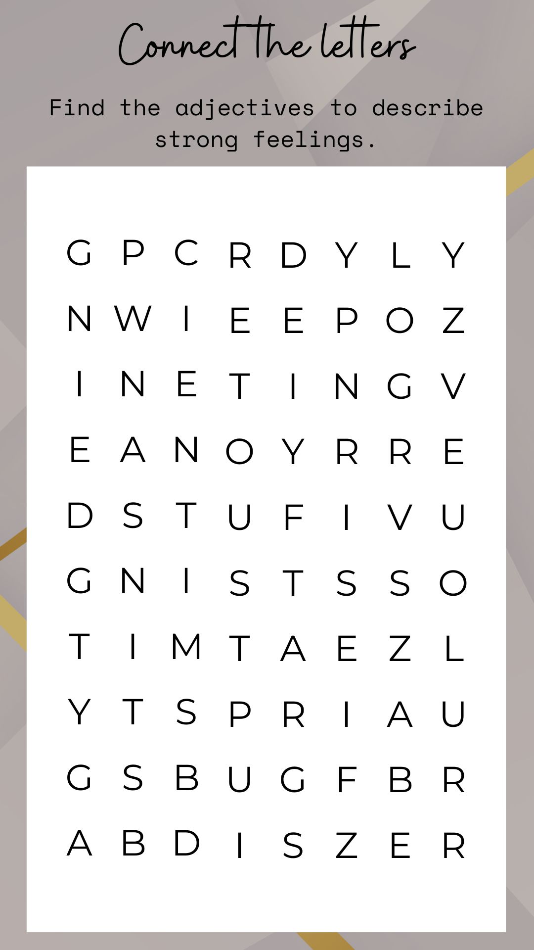 Level 5 Unit 3 Find the words