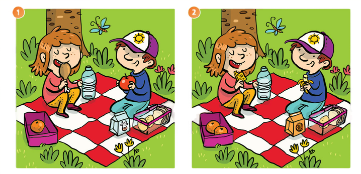 Find five differences/Food | Genially