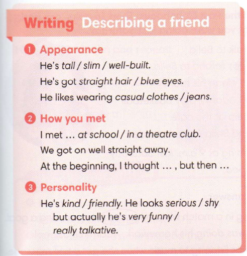 GG4 Unit 1.7 Describe a friend | Genially