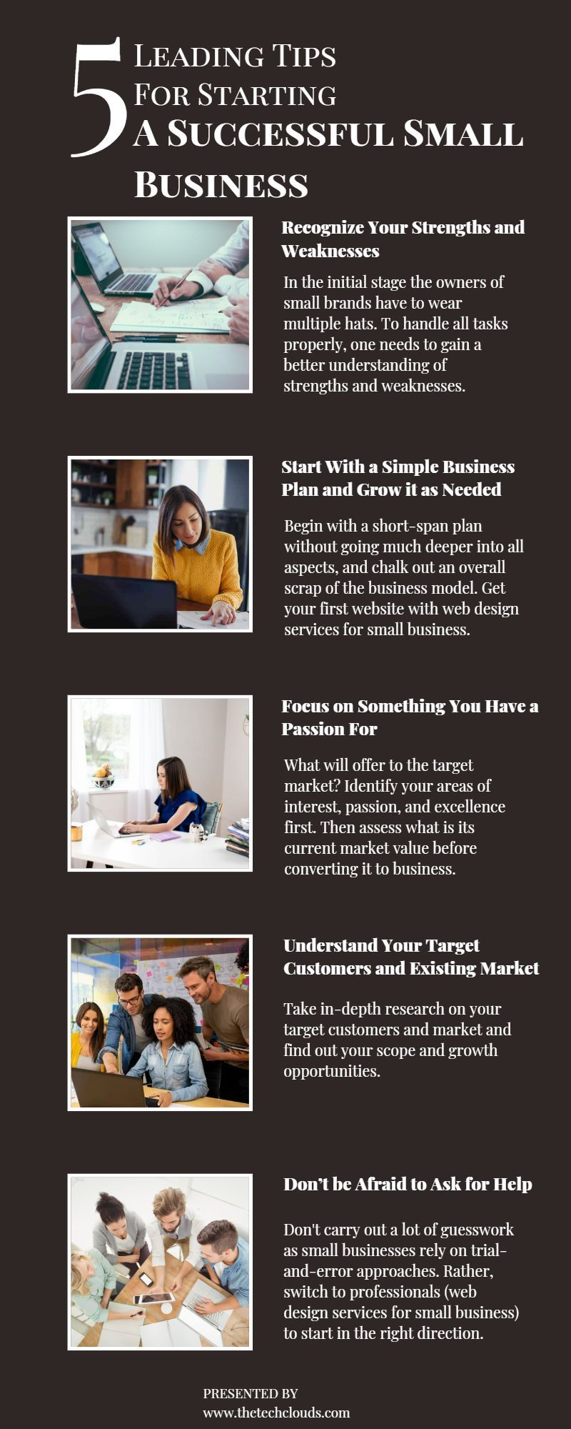 5 Leading Tips For Starting a Successful Small Business | Genially