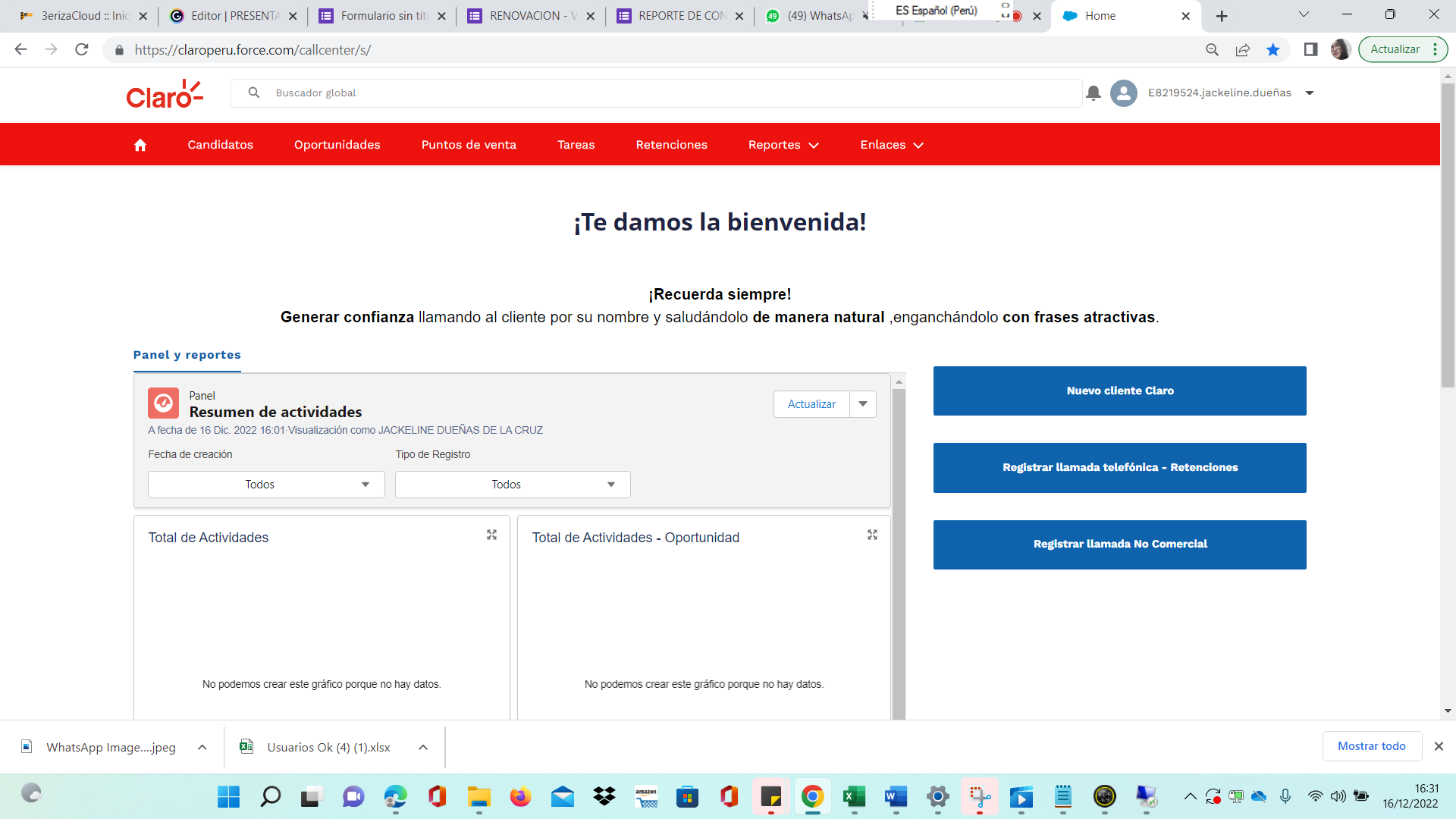 CREACIÓN CLIENTE SALESFORCE