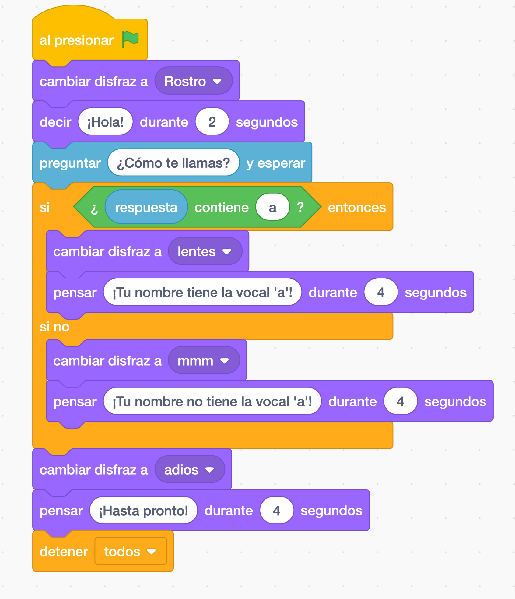 Explicando un programa en Scratch: Variables y condiciones | Genially