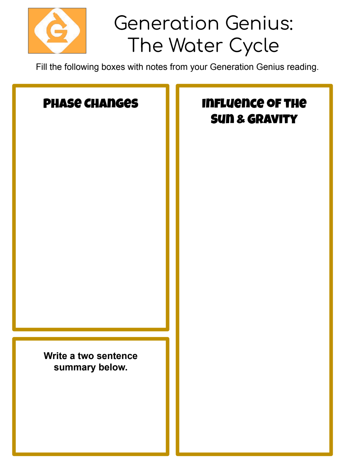 Topic 25 Water Cycle