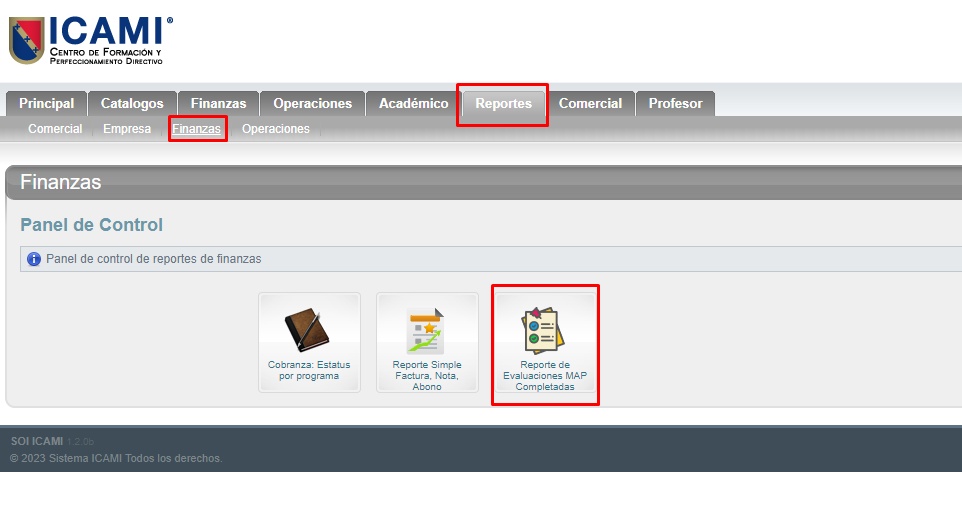Reporte Evaluaciones MAP Completadas