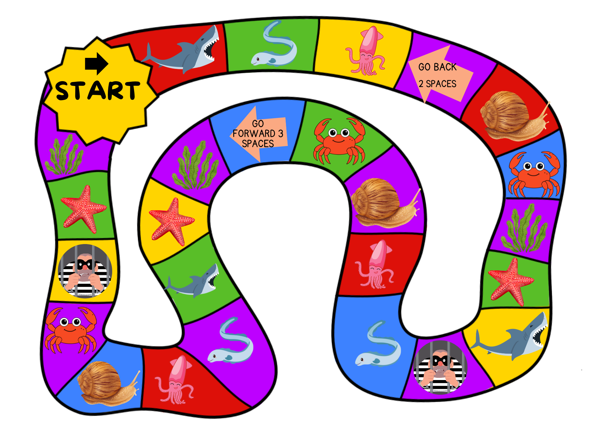 A hole in the bottom of the sea game board | Genially