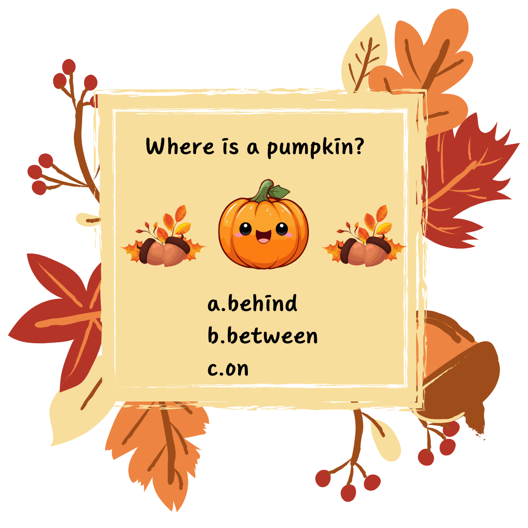Autumn - prepositions of place | Genially