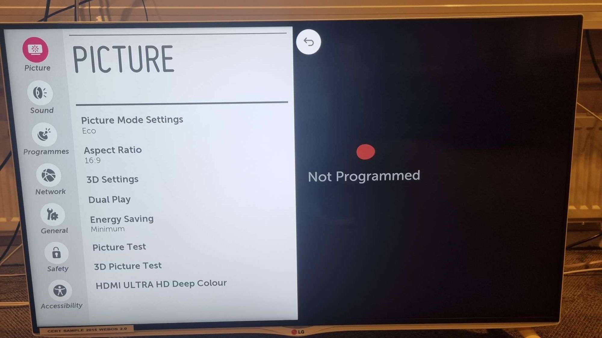 2015 LG TV Menus