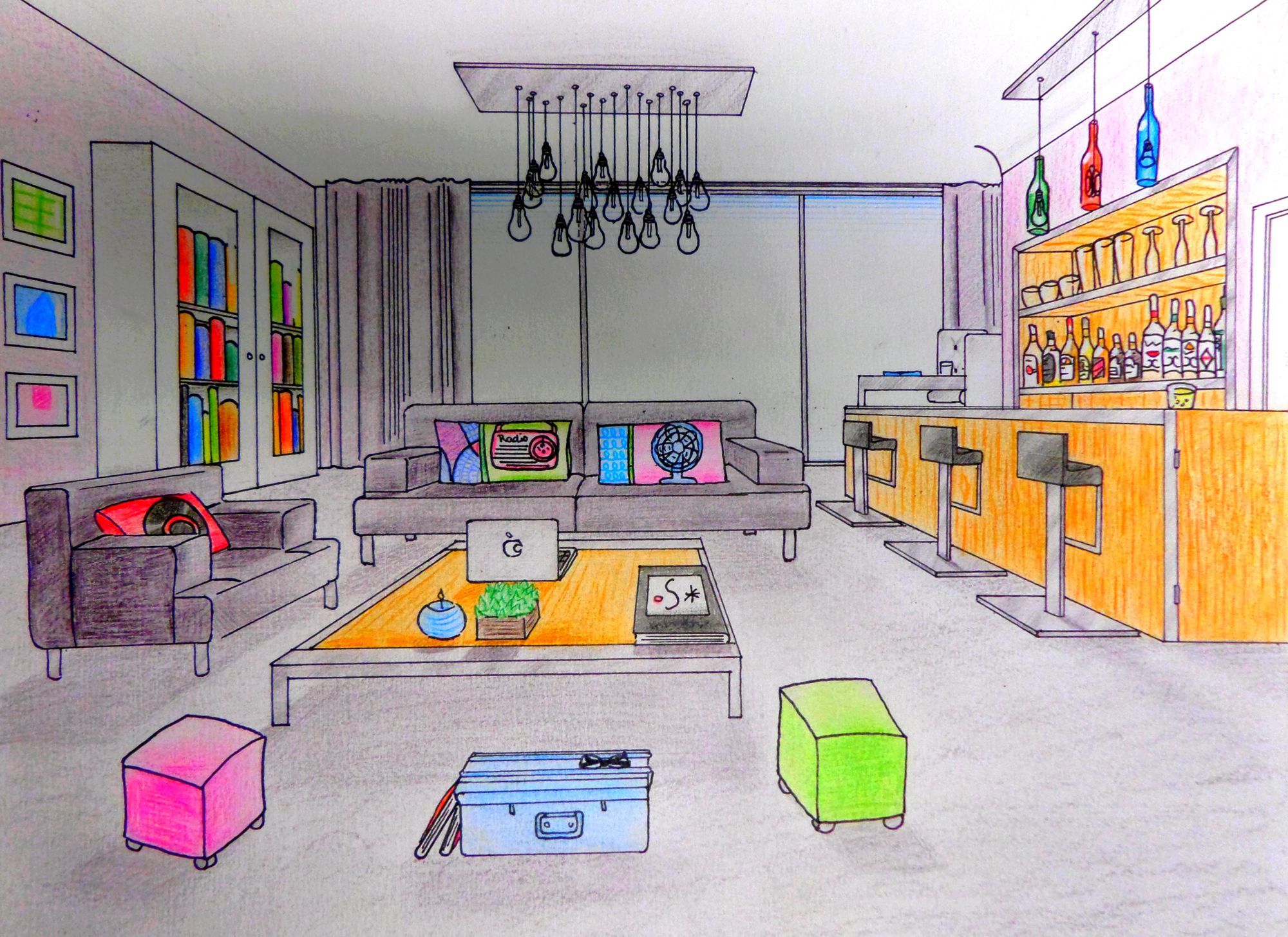 mon intérieur en perspective frontale | Genially