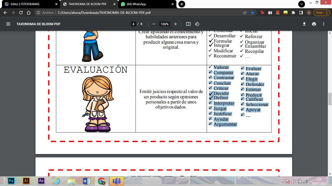 TAXONOMíA DE BLOOM | Genially