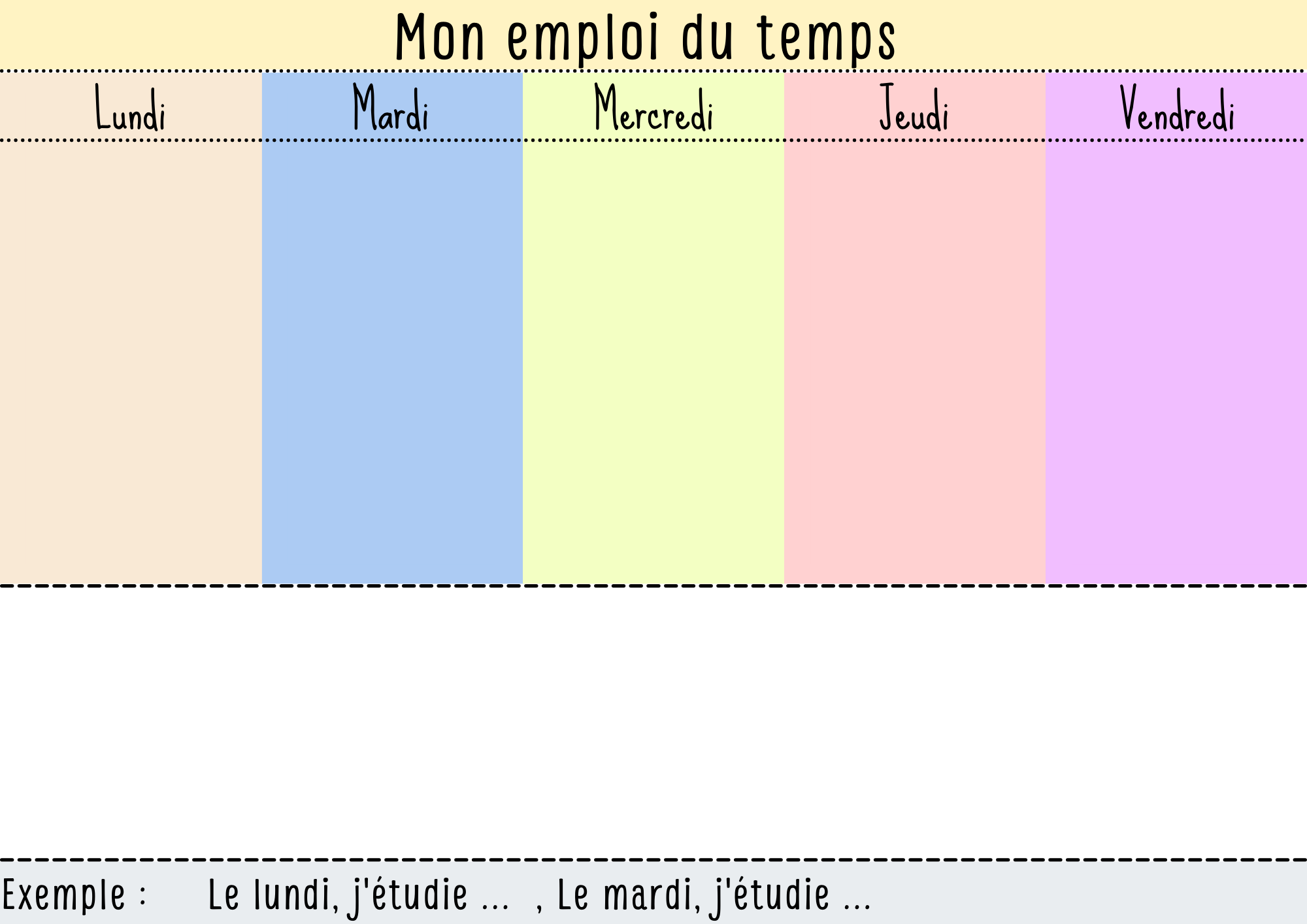 Emploi du temps | Genially
