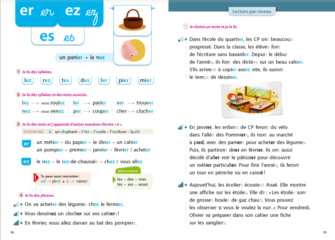 lecture er ez é | Genially