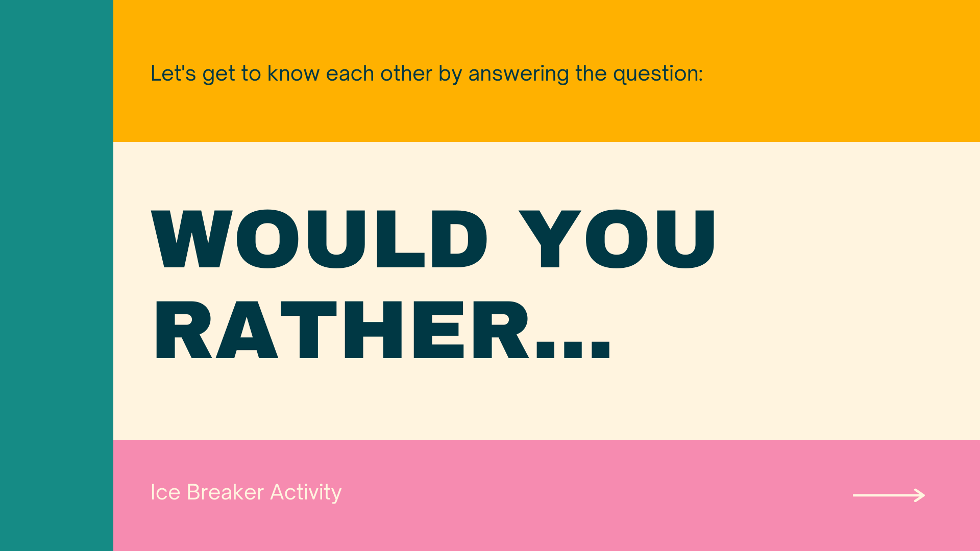 WOULD YOU RATHER INTRODUCTION