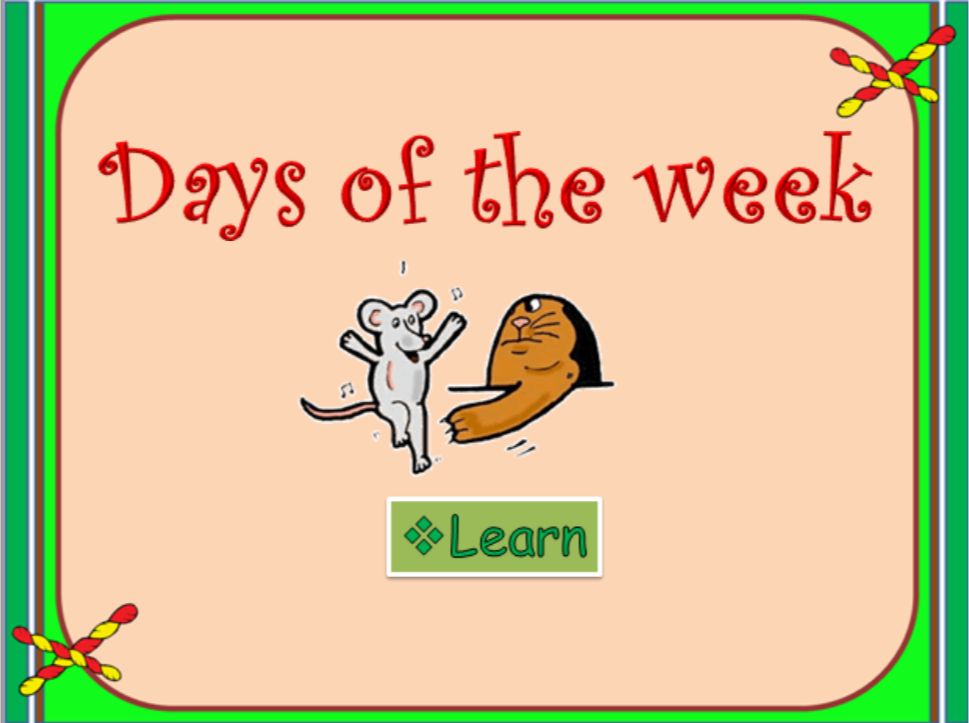 Days of the week | Genially