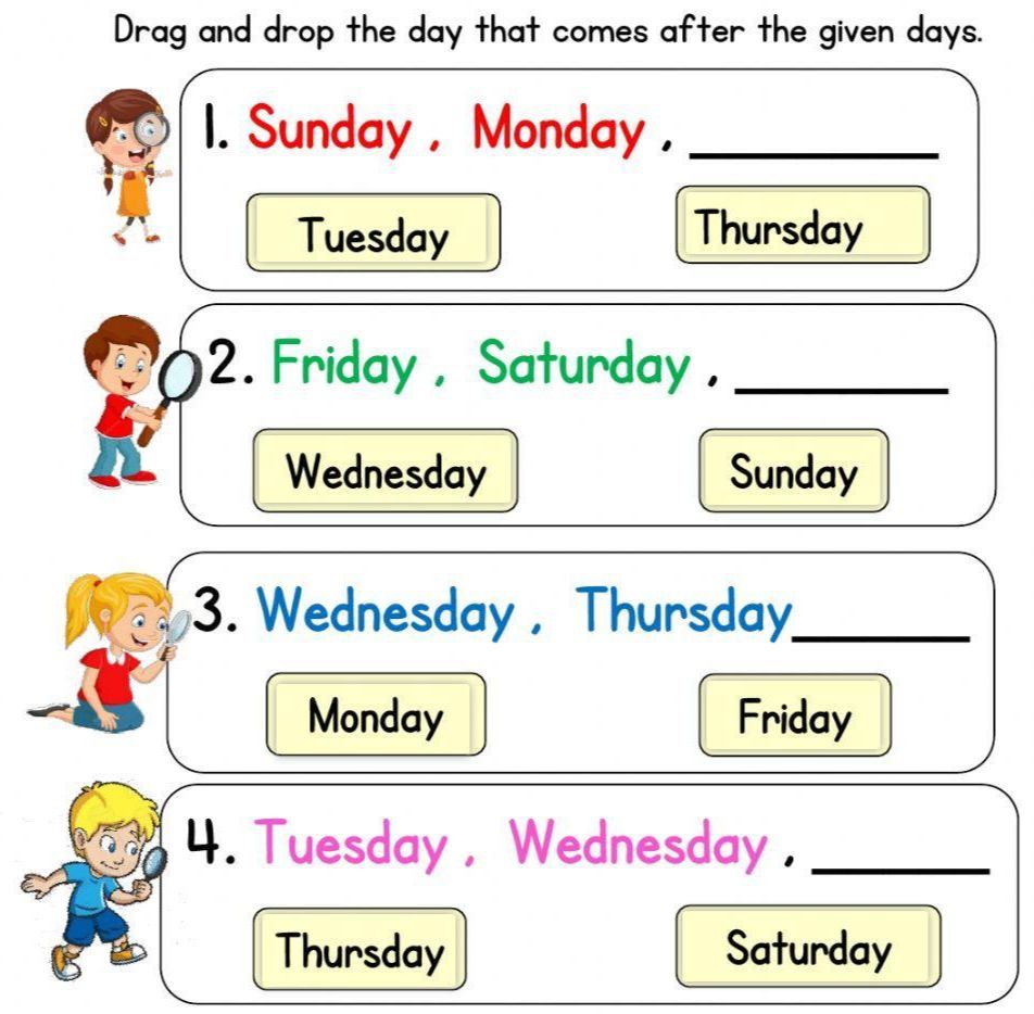 Days of the week | Genially