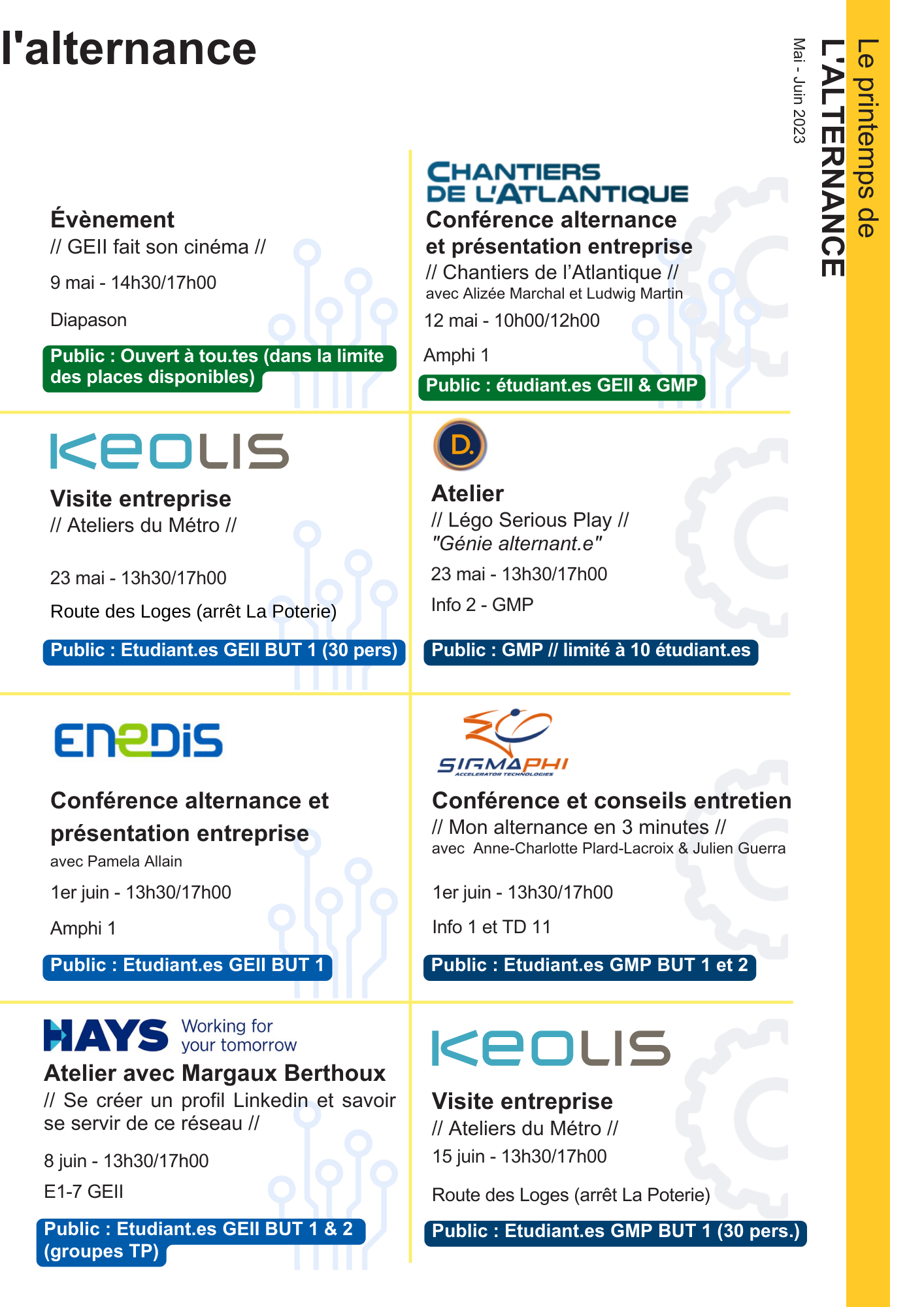 Programme printemps de l'alternance