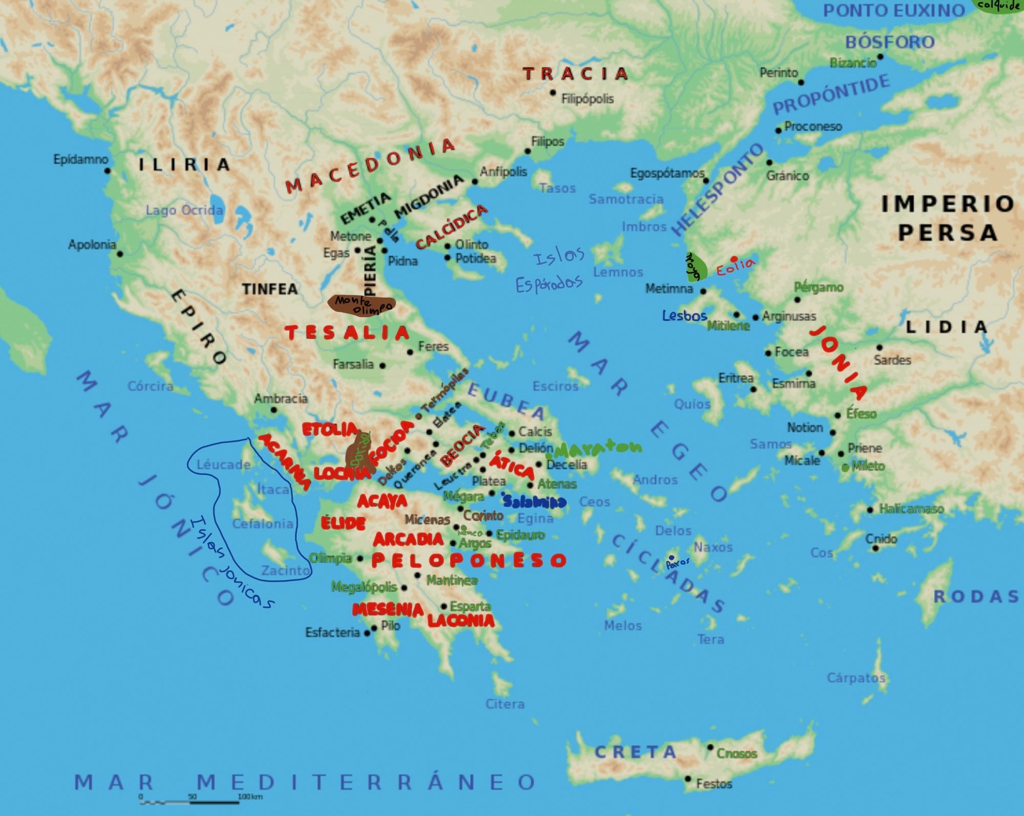 Mapa antigua Grecia | Genially