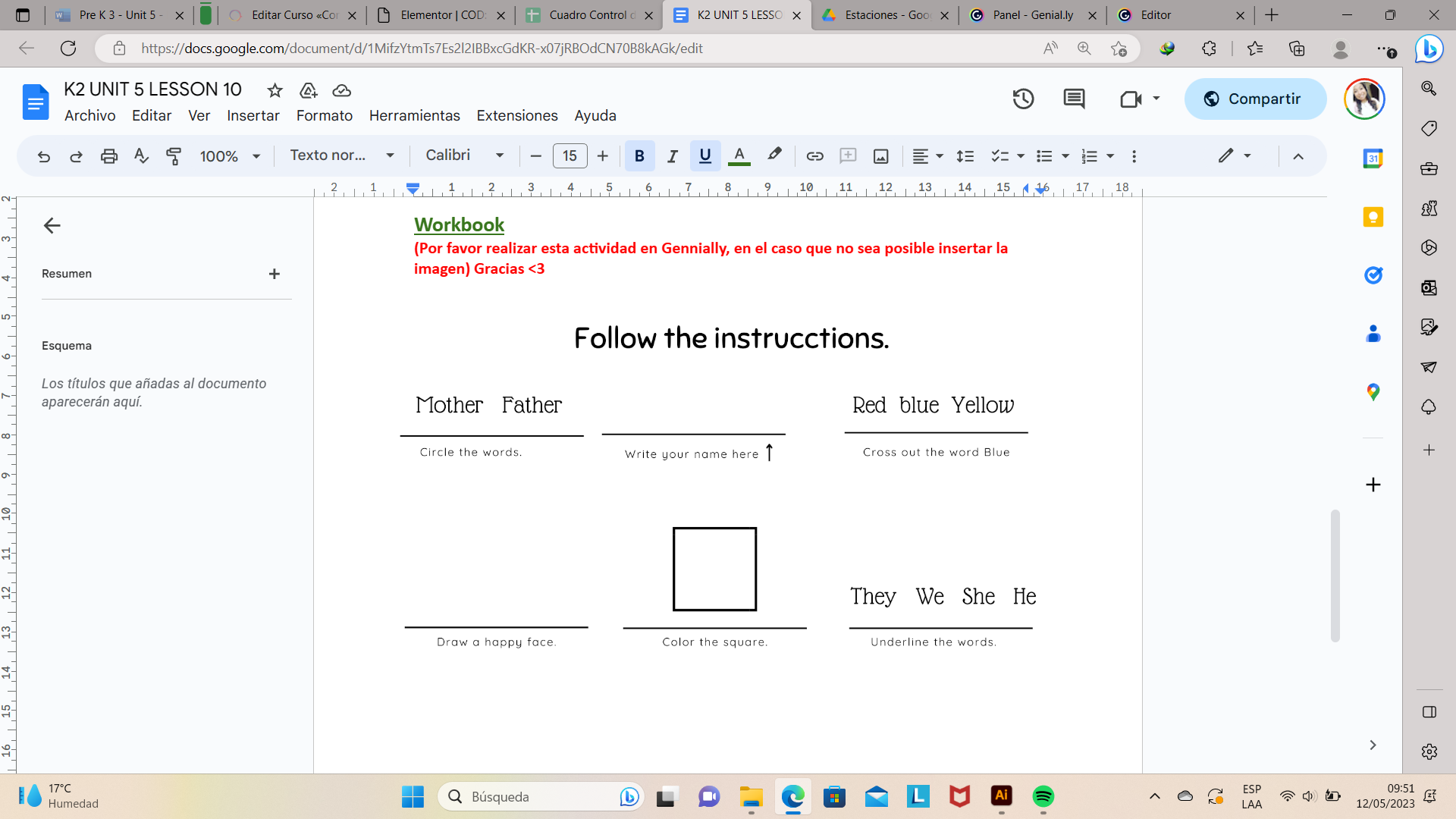 FOLLOW THE INSTRUCTIONS | Genially