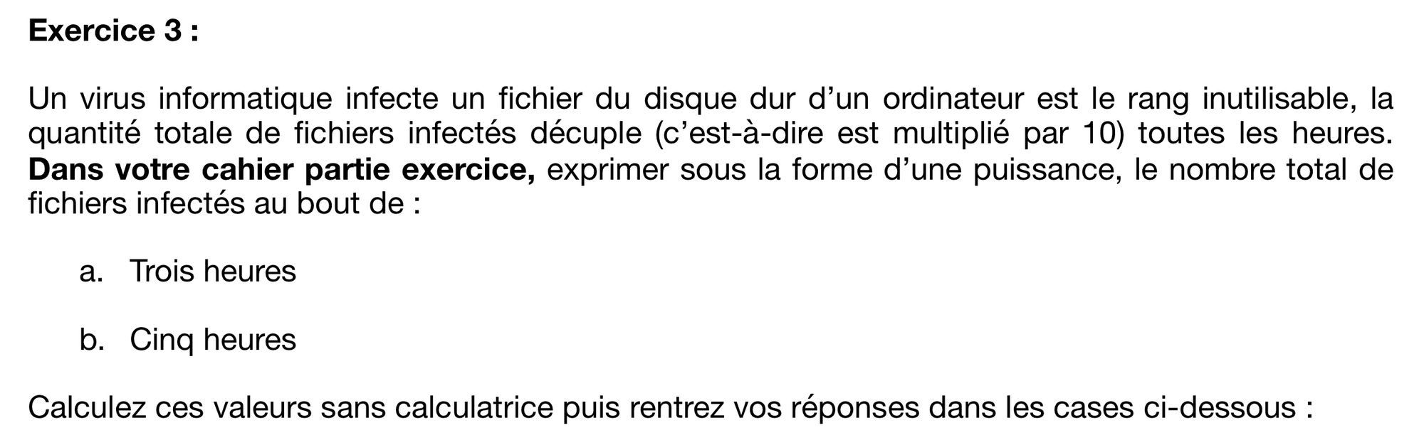 Puissances exercice 4 | Genially