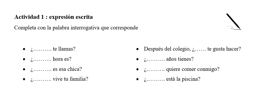 Las palabras interrogativas | Genially