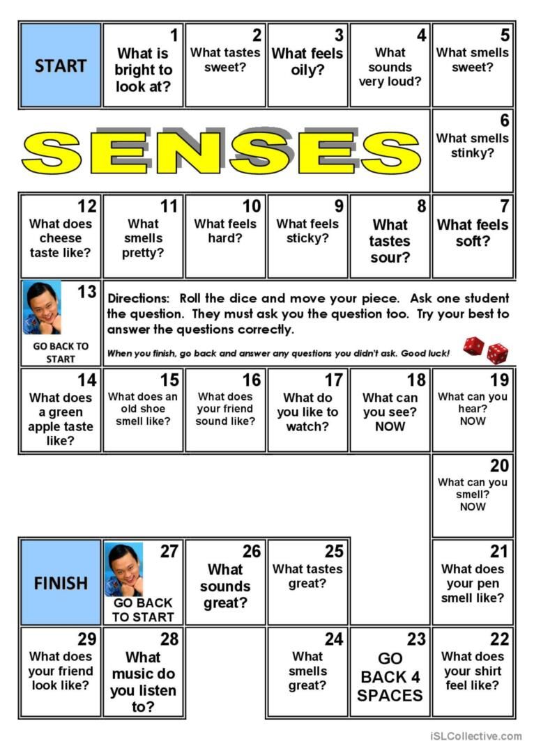 Sensory Verbs Game | Genially