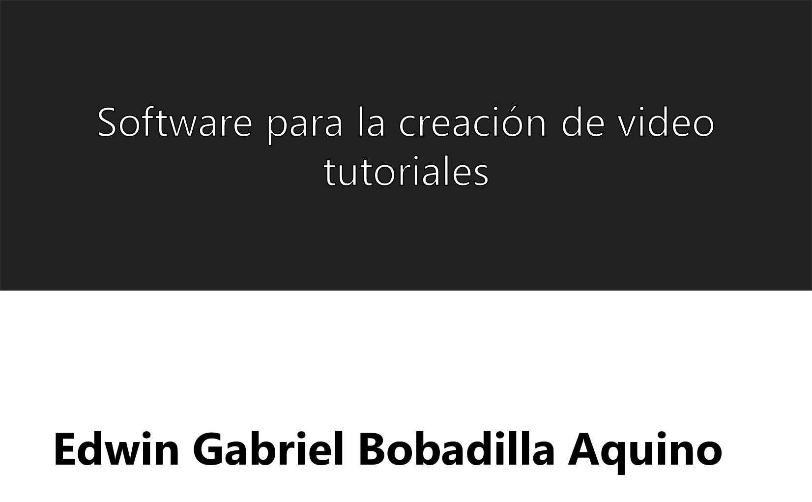 Software's para la creacion de video tutoriales