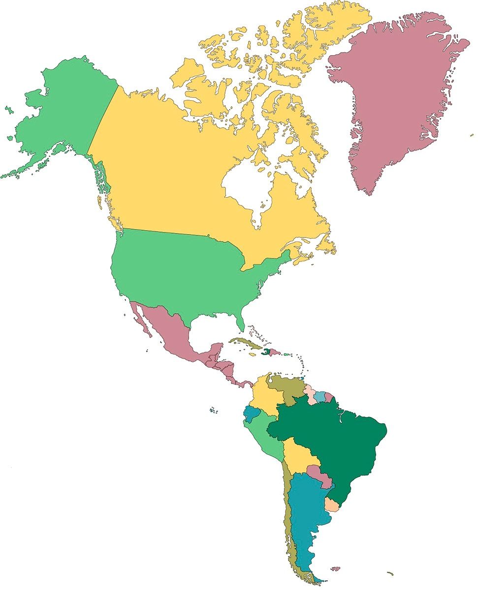 Mapa político de Asia y América | Genially