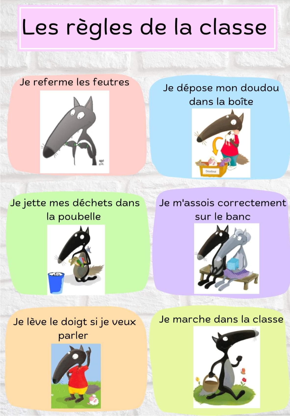 Les règles de la classe