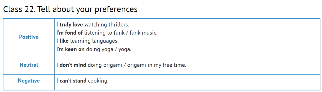 Preferences/ Activities | Genially