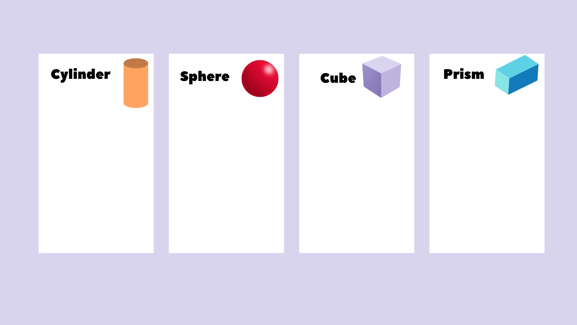 3D Shape Sort | Genially